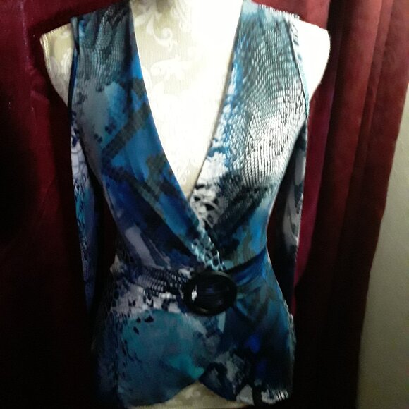 VENUS | Tops | Venus Cold Shoulder Cinch Waist Animal Print Top Size S ...